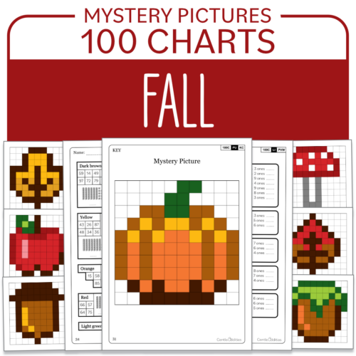 Fall/Autumn Math Mystery Pictures: Hundred Chart (Place value Add ...