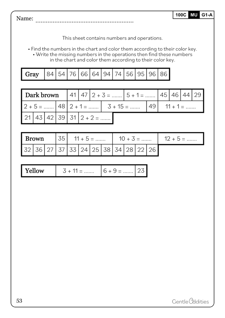 Fall/Autumn Math Mystery Pictures: Hundred Chart (Place value Add ...