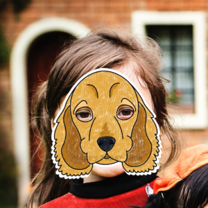Cocker Spaniel Paper Mask Printable Dog Animal Coloring Craft Activity ...