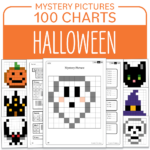 Halloween Math Mystery Pictures: Hundred Charts (Place value Add ...