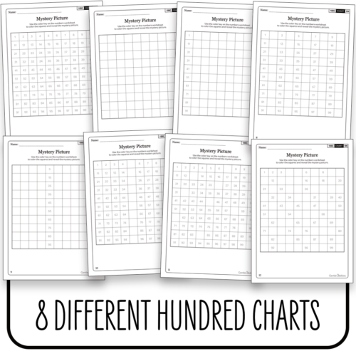 Halloween Math Mystery Pictures: Hundred Charts (Place value Add ...