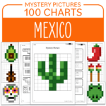 Mexico Math Mystery Pictures: Hundred Charts (Place value, Add ...