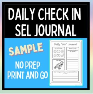 SEL Daily Check In Journal - Made By Teachers