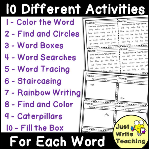 Pre-Primer Sight Word Task Cards | Made By Teachers