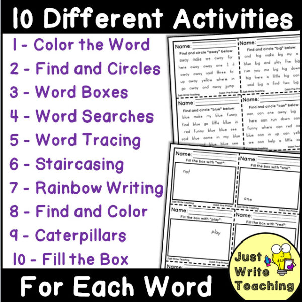 Pre-Primer Sight Word Task Cards | Made By Teachers