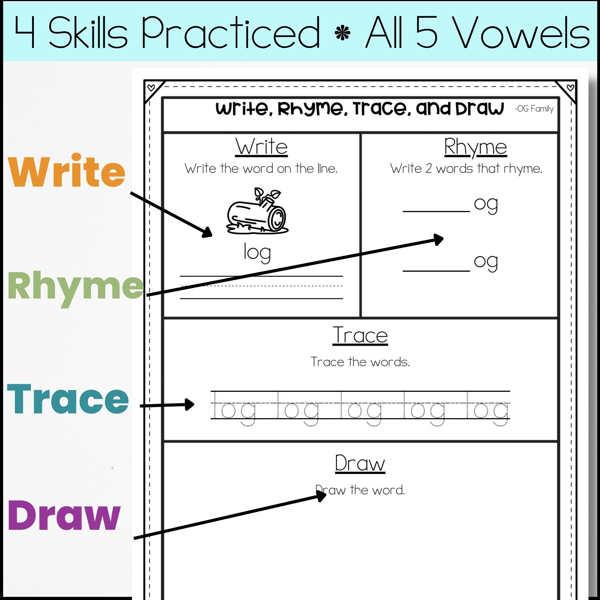 CVC Words Worksheets for Kindergarten Literacy Centers or Morning Work ...