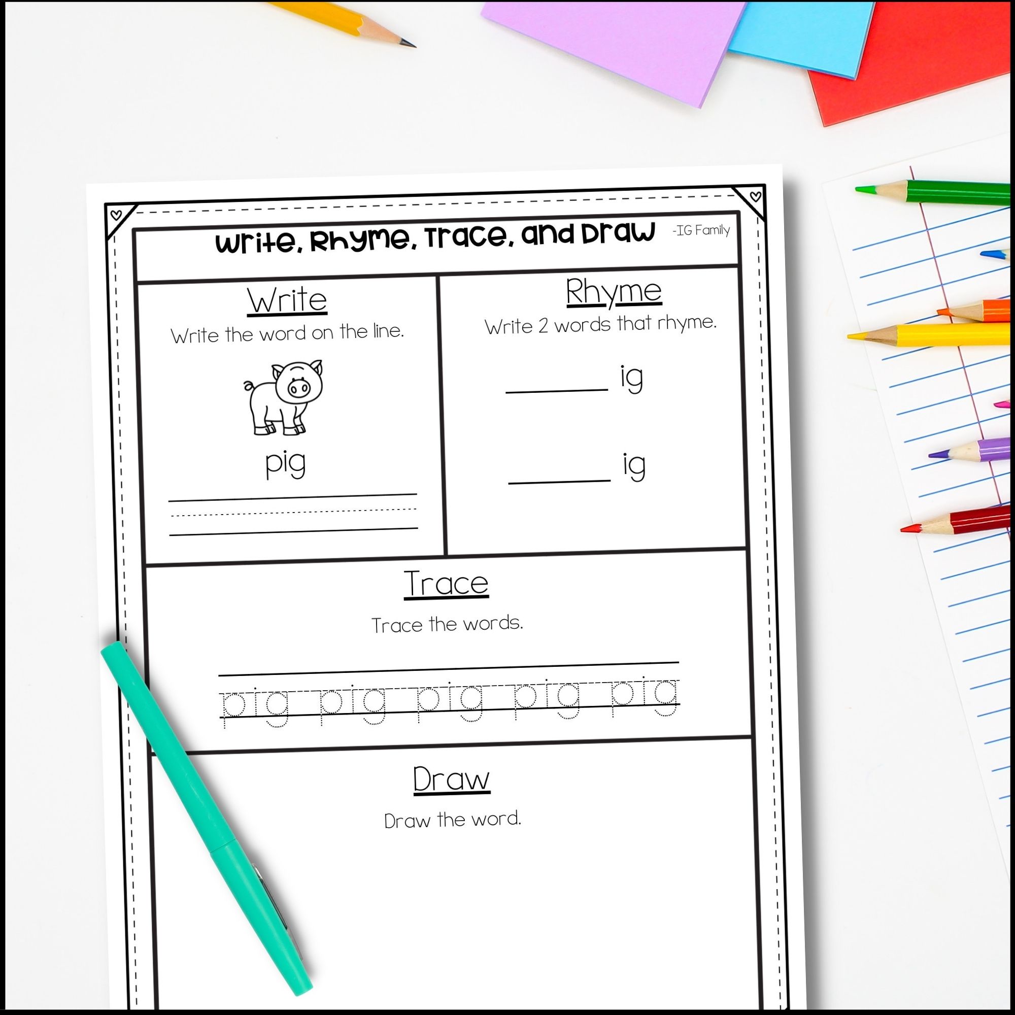 CVC Words Worksheets for Kindergarten Literacy Centers or Morning Work ...