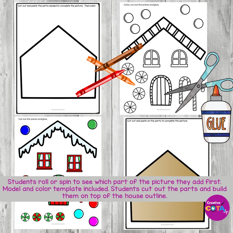 Christmas Roll and Draw Visual Perception Activities | Made By Teachers