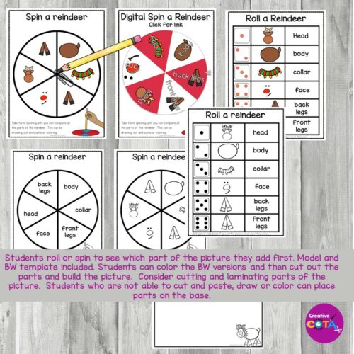 Christmas Roll and Draw Visual Perception Activities | Made By Teachers