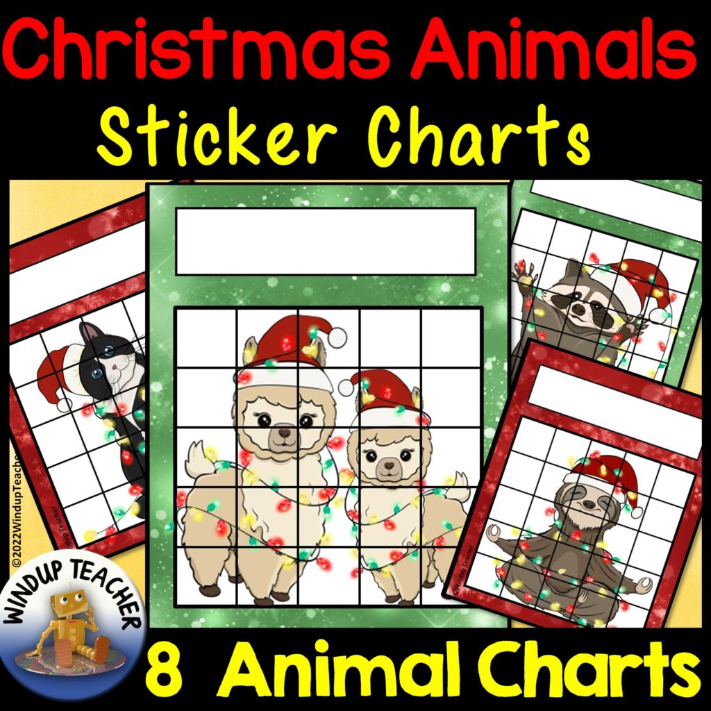 Christmas Animal Sticker Charts - Made By Teachers