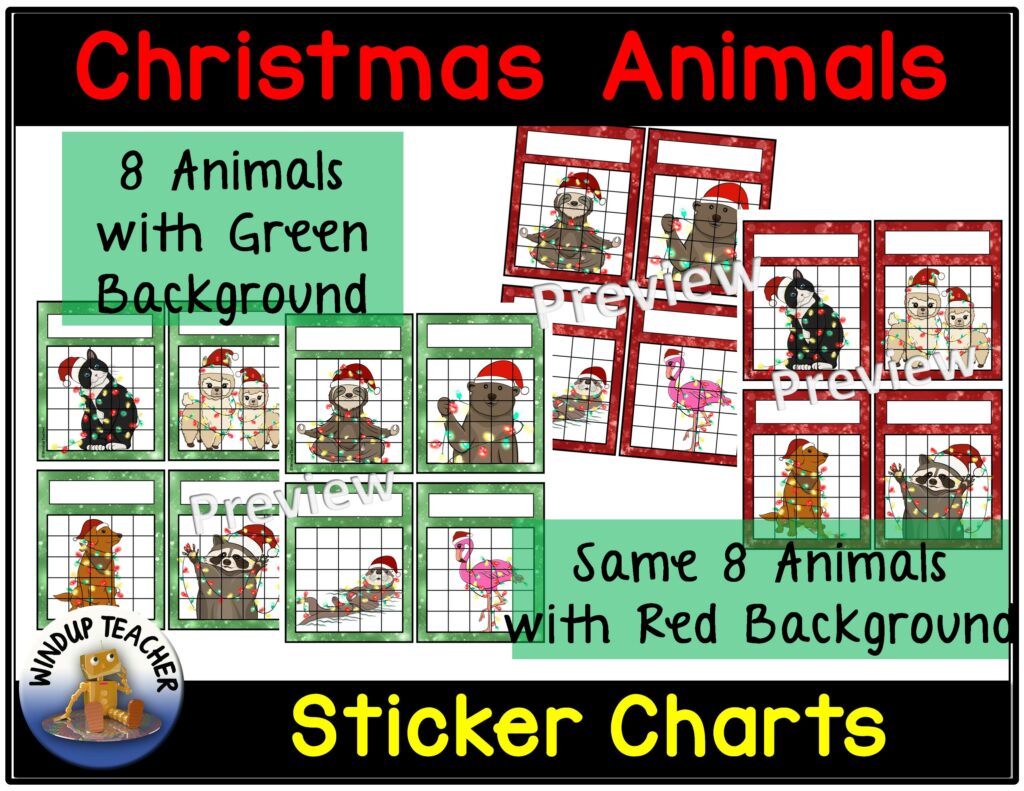 Christmas Animal Sticker Charts - Made By Teachers