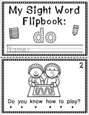 Sight Word Flip Book (Flipbook) - DO | Made By Teachers
