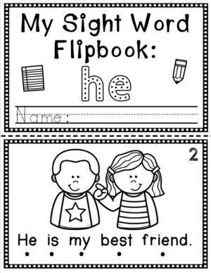 Sight Word Flip Book (Flipbook) - HE - Made By Teachers