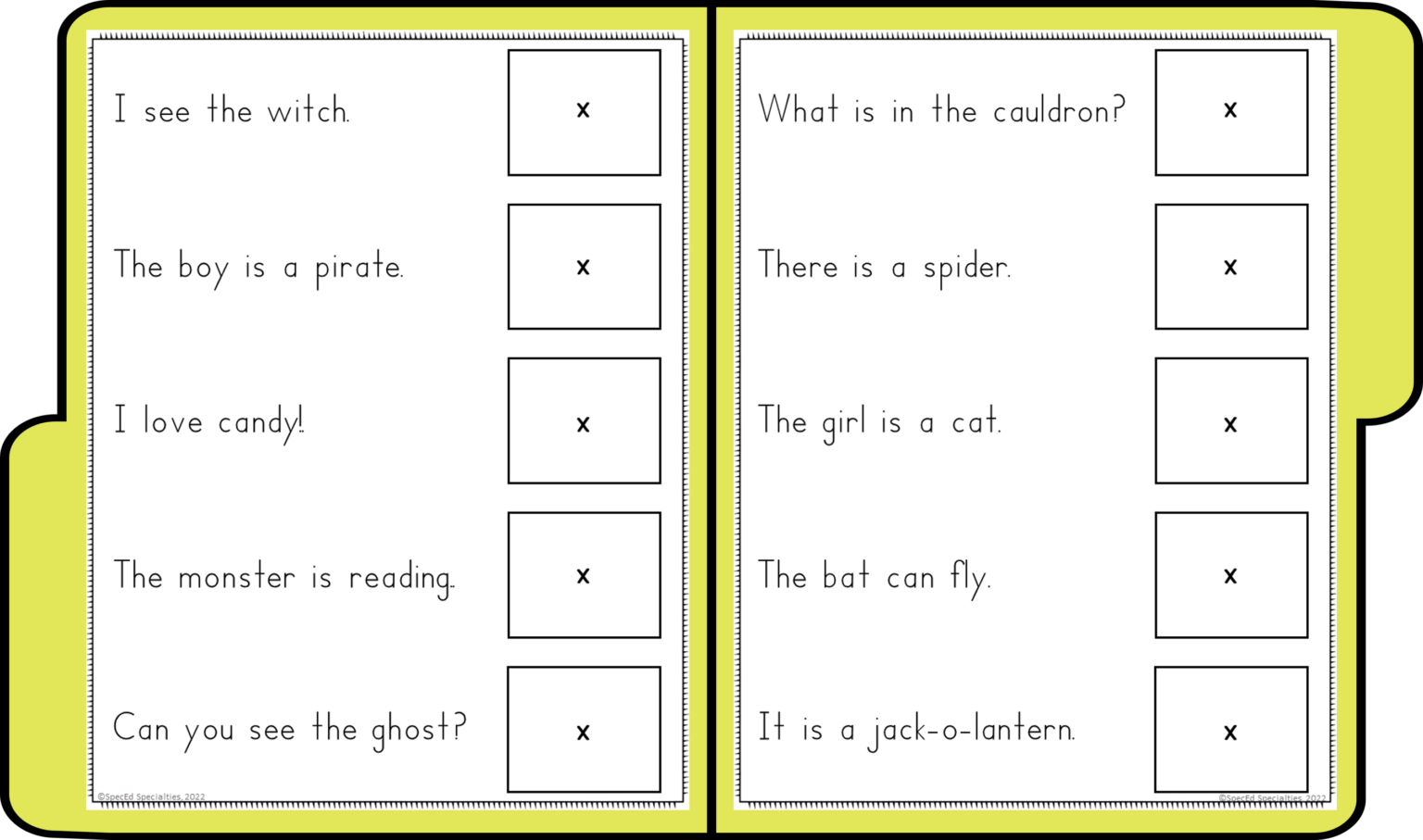 Halloween File Folders for October in Special Education | Made By Teachers