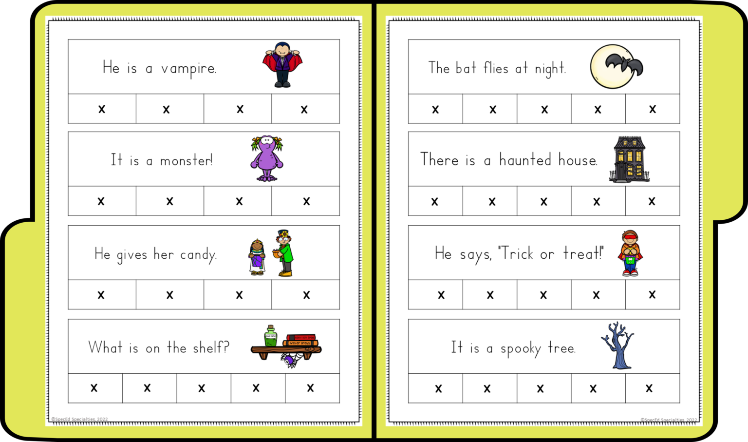 Halloween File Folders for October in Special Education | Made By Teachers