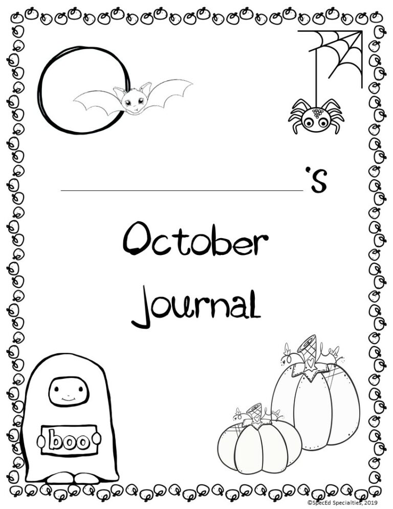 Halloween / Thanksgiving Journal Writing for Special Education (October ...