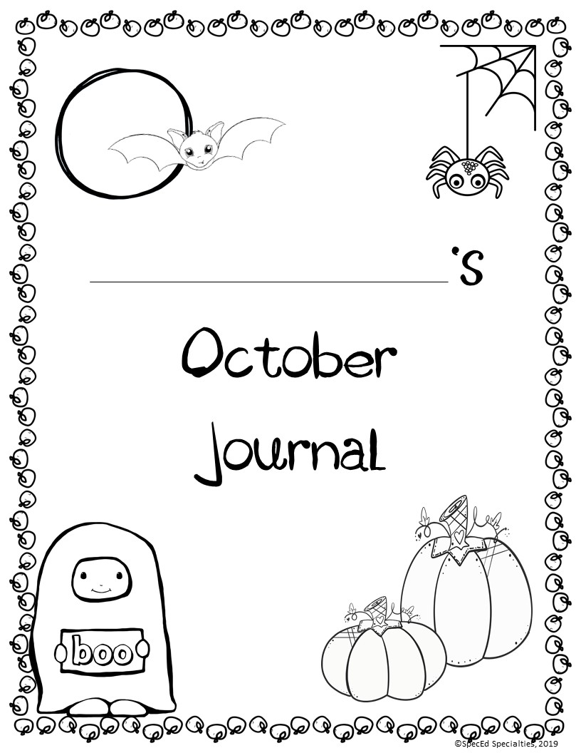 Halloween / Thanksgiving Journal Writing for Special Education (October ...