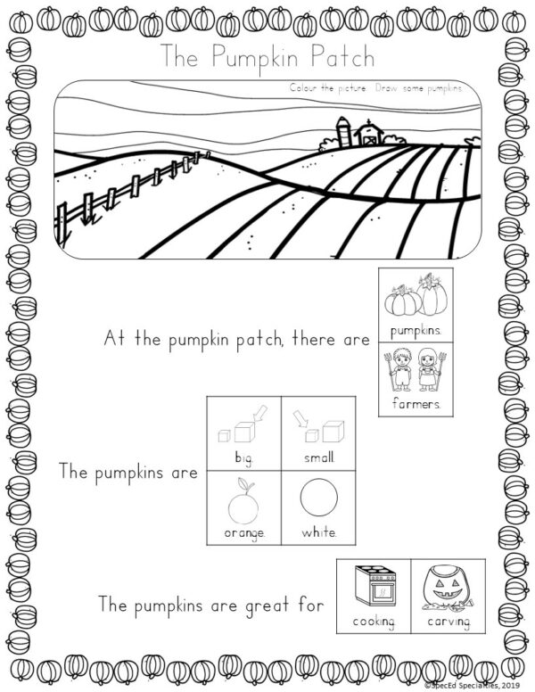 Halloween / Thanksgiving Journal Writing for Special Education (October ...