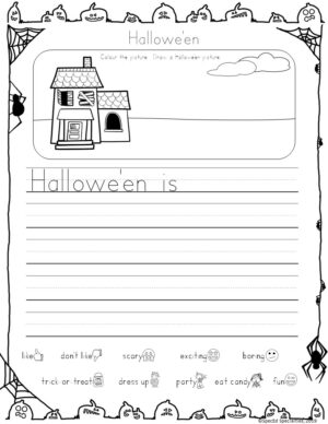 Halloween / Thanksgiving Journal Writing for Special Education (October ...
