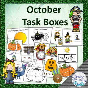 October Halloween & Thanksgiving Task Boxes - Literacy, Math, Fine ...