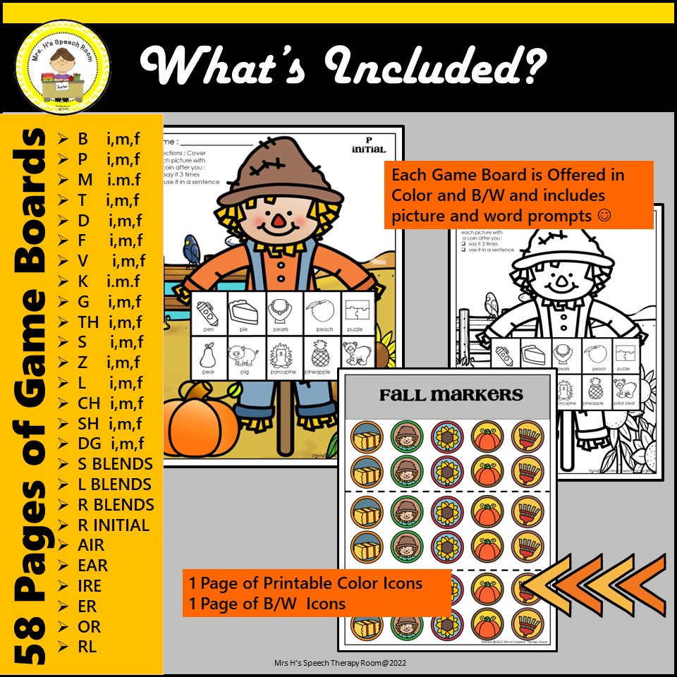 Scarecrow Speech Therapy Articulation Activity | Made By Teachers