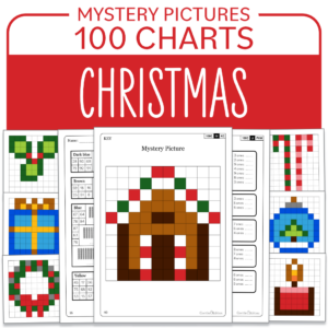 Christmas Math Mystery Pictures: Hundred Charts (Place value Add ...