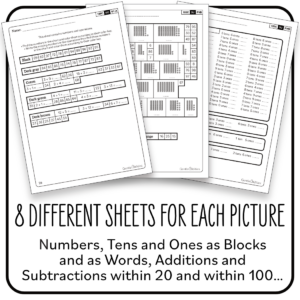 Space Math Mystery Pictures: Hundred Charts (Place value, Add, Subtract ...