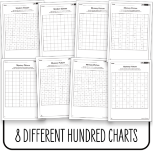 Space Math Mystery Pictures: Hundred Charts (Place value, Add, Subtract ...