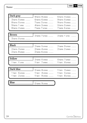 Space Math Mystery Pictures: Hundred Charts (Place value, Add, Subtract ...
