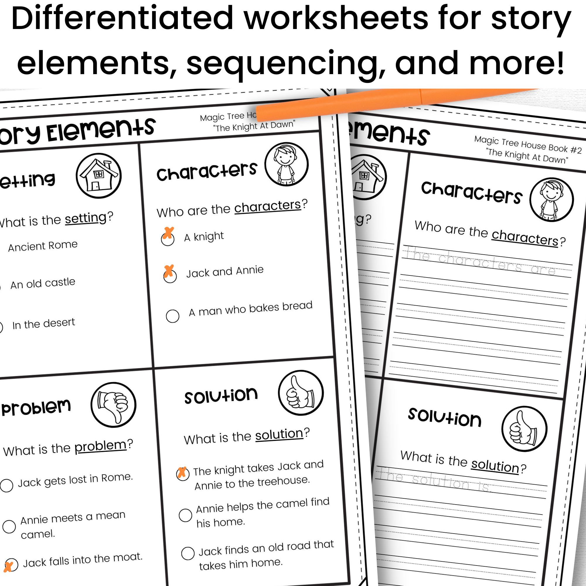 The Knight At Dawn Differentiated Reading Comprehension for Beginning ...