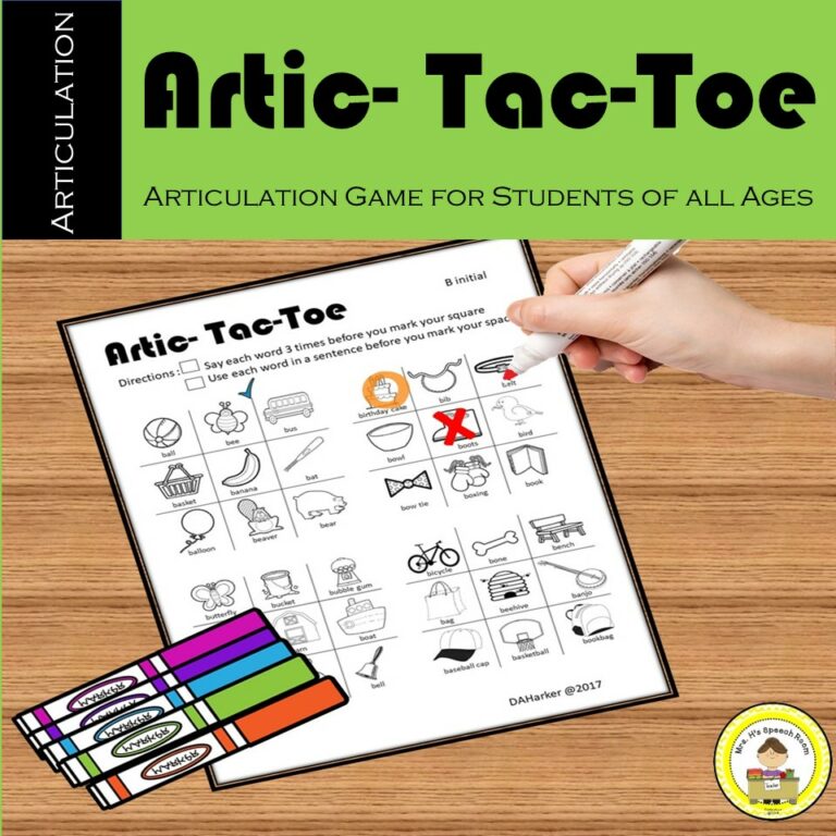 Articulation Tic Tac Toe Full Set | Made By Teachers