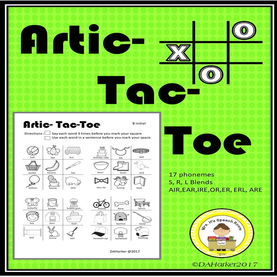 Articulation Tic Tac Toe Full Set | Made By Teachers