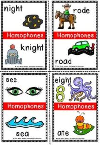 Homophone flashcards plus clip cards to match. | Made By Teachers