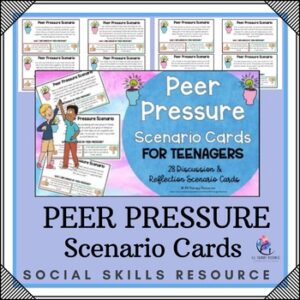 Peer Pressure Scenario Cards for Teenagers I School Counseling - Made ...