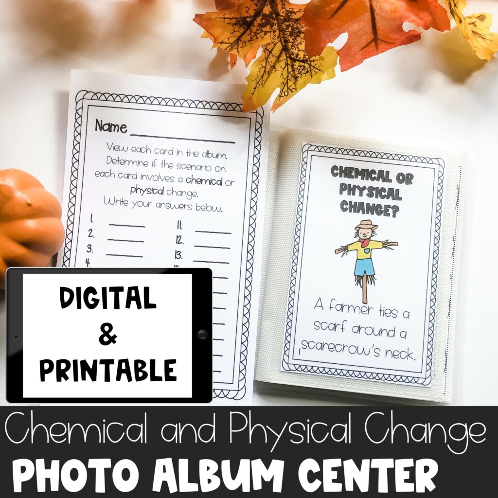 Halloween Physical and Chemical Changes Fall Science Activity - Made By ...