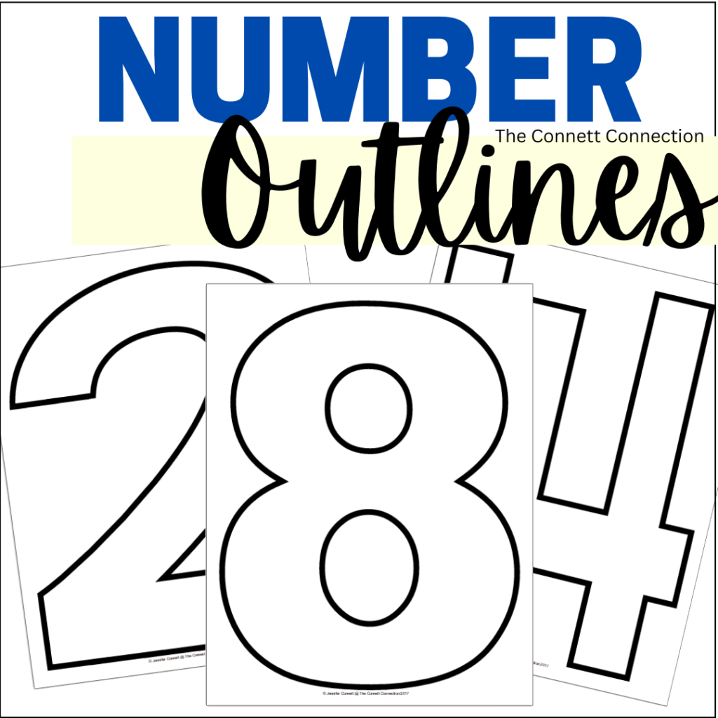 Number Outlines 0-20 - Made By Teachers