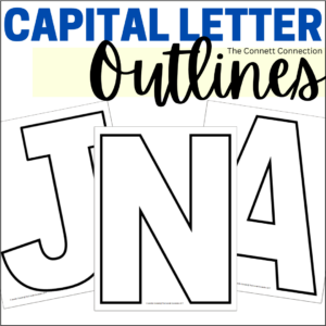 Capital Letter Outlines for Alphabet Crafts and Bulletin Board Letters ...