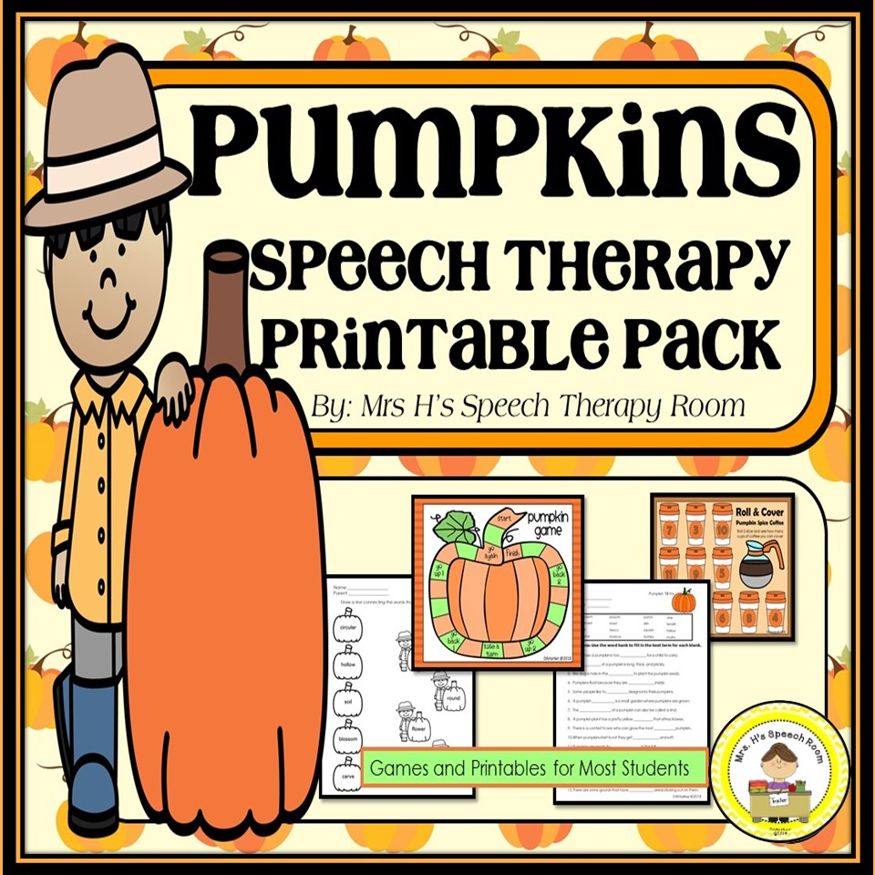 Pumpkin Speech Therapy Printable Pack - Made By Teachers