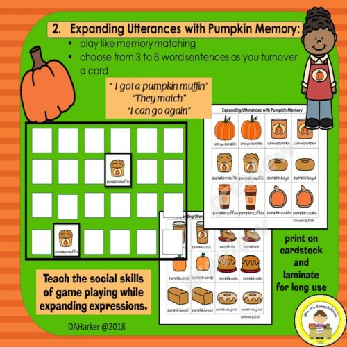 Expanding Utterances in Speech Therapy- Pumpkin Spice Theme - Made By ...