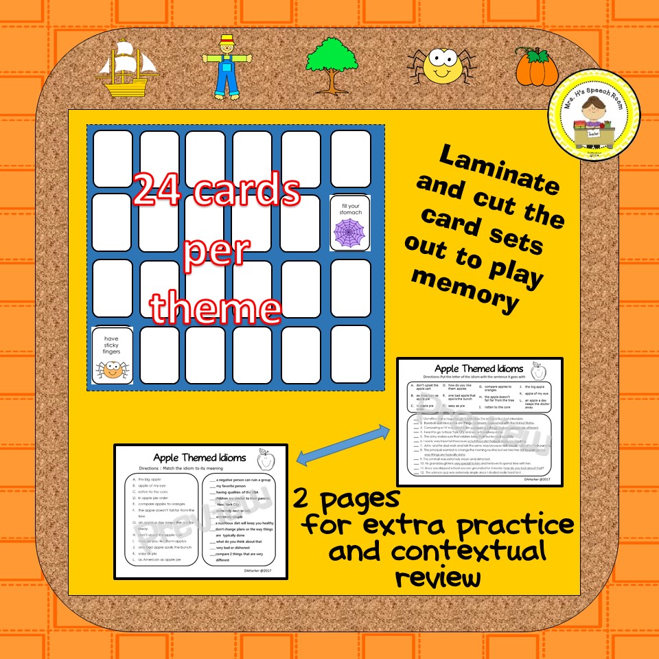 October Themed Idioms For Speech Therapy | Made By Teachers