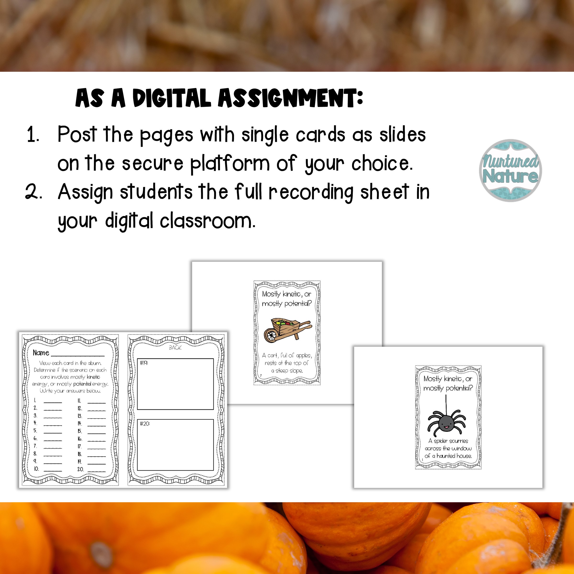Halloween Potential and Kinetic Energy Fall Science Activity | Made By ...