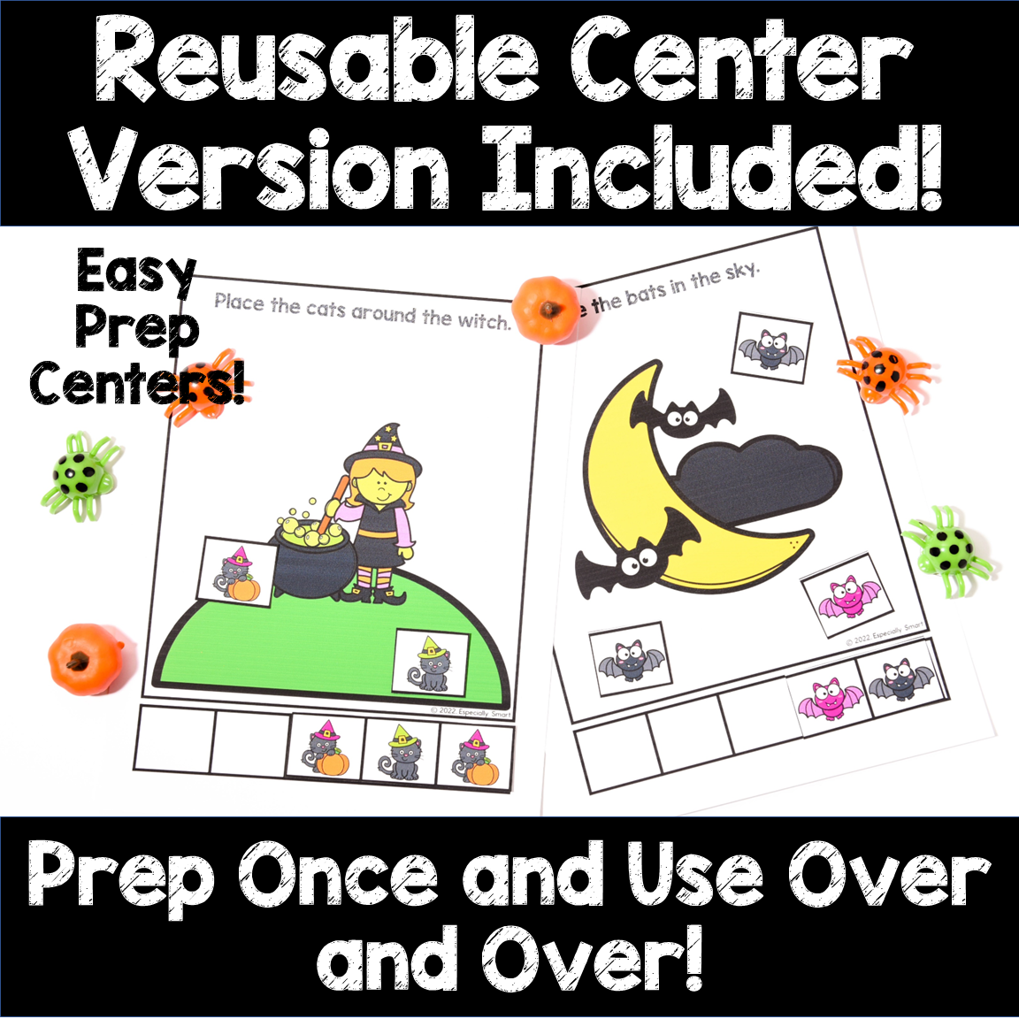 Errorless Halloween Cut and Paste Worksheets and Centers | Made By Teachers