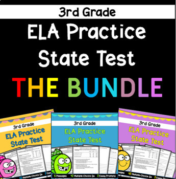 3rd Grade ELA Practice State Test BUNDLE: State Test Prep | Made By ...