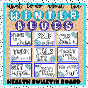 Winter Health Bulletin Board | Winter Blues | Made By Teachers