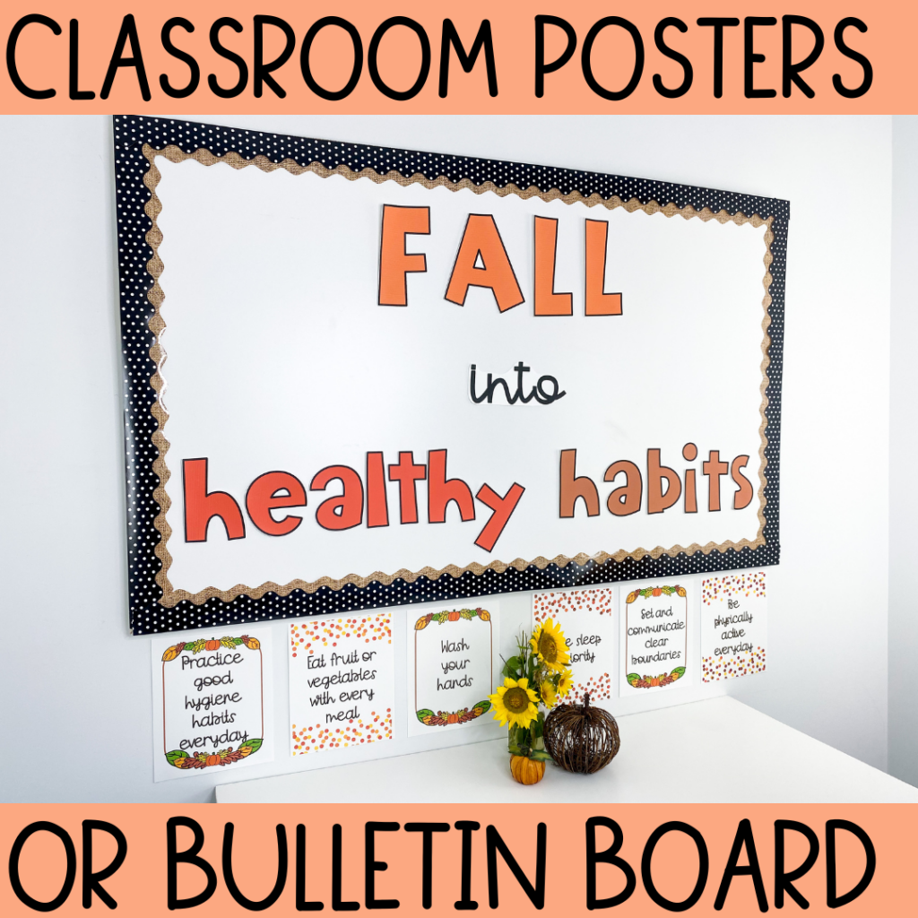 Autumn Health Theme Bulletin Board | Fall Into Healthy Habits | Made By ...