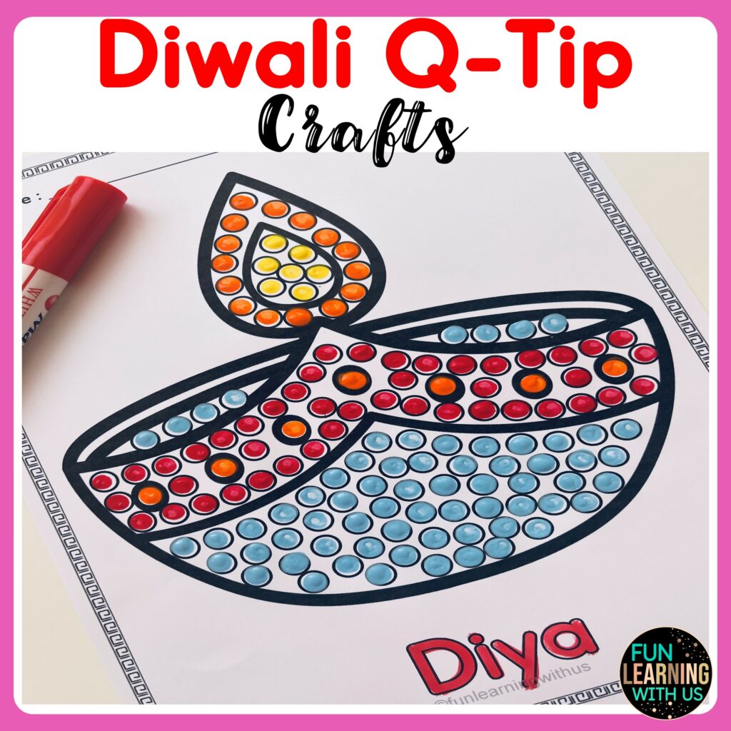 Diwali Q-Tip Crafts | Holiday Around the World Fine Motor Activity ...