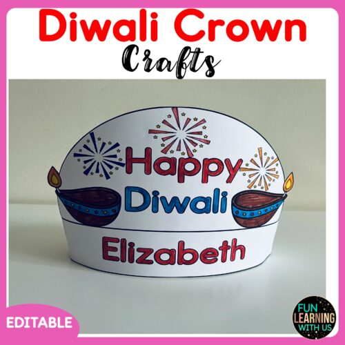 Editable Diwali Hat Crafts | Holiday Around the World Crown Craft ...