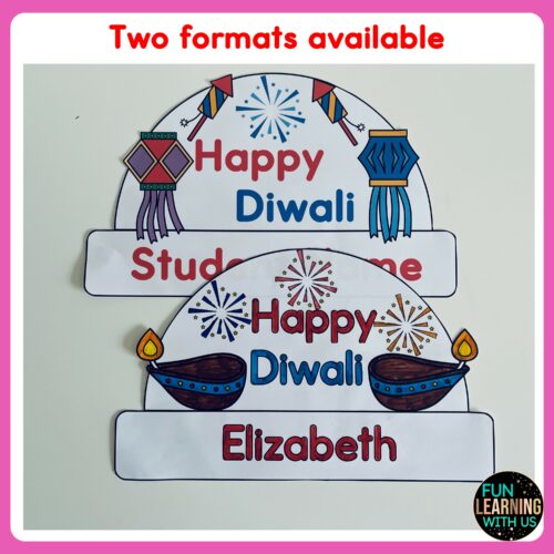 Editable Diwali Hat Crafts | Holiday Around the World Crown Craft ...