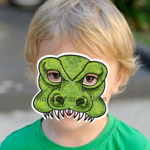 T-Rex Paper Mask Printable Dinosaur Coloring Craft Activity Costume ...