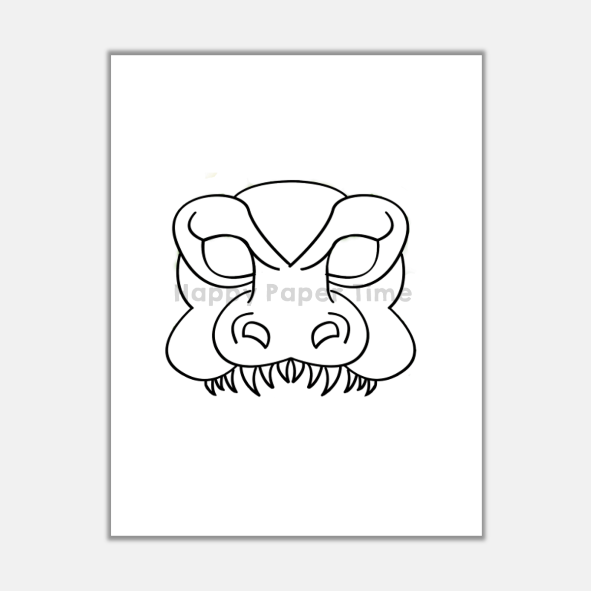 T-Rex Paper Masks Printable Dinosaur Coloring Craft Activity Costume ...